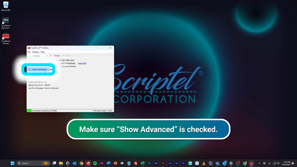 Calibration using ScripTouch Toolbox - Scriptel Wiki