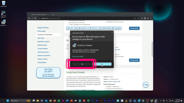 Installing ScripTouch Toolbox on Windows - Scriptel Wiki