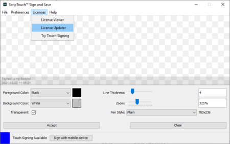 Touch Signing - Scriptel Wiki