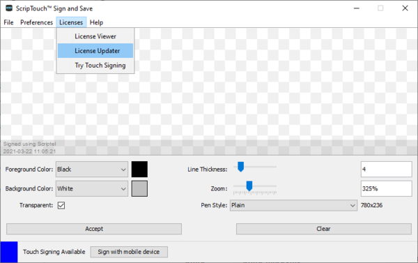 Touch Signing - Scriptel Wiki